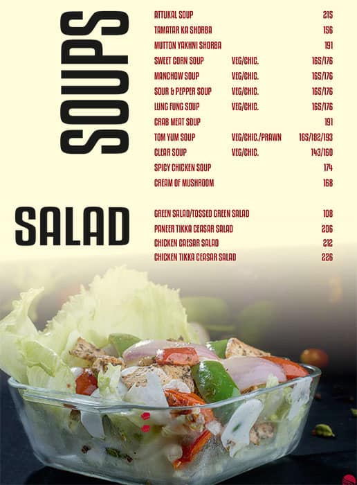 Menu of Samco, Teynampet, Chennai