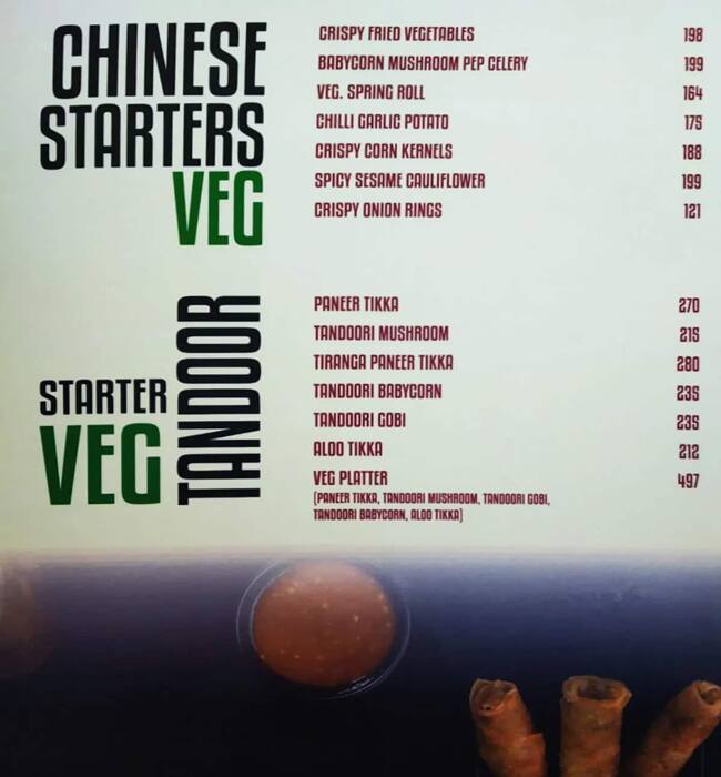 Menu at Samco Anna Nagar, Chennai