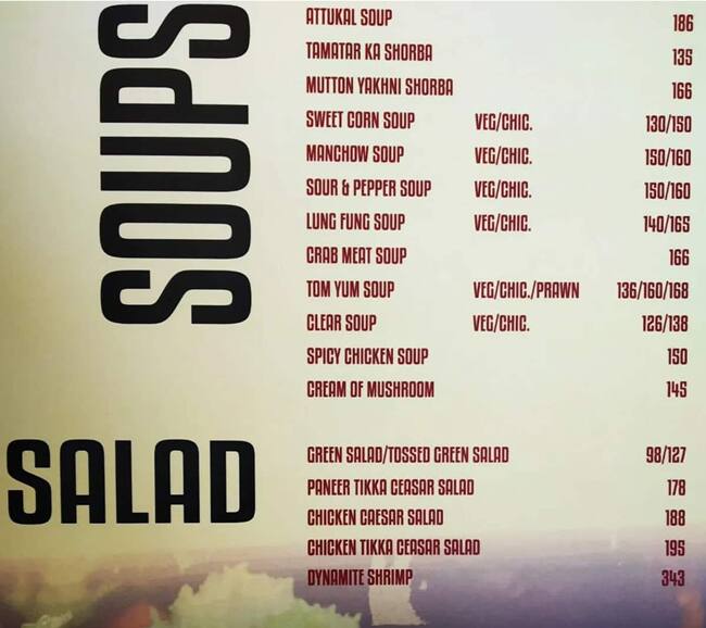 Menu at Samco Anna Nagar, Chennai