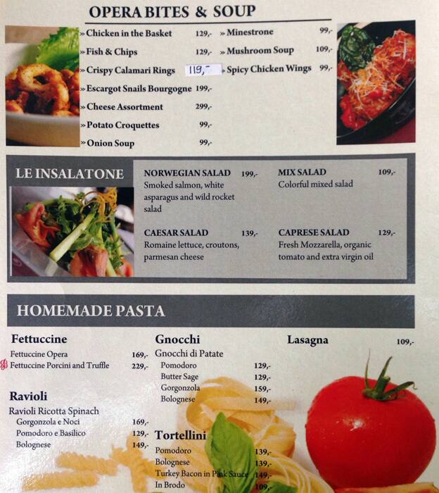 Opera Blanc Menu, Menu untuk Opera Blanc, SCBD, Jakarta - Zomato Indonesia