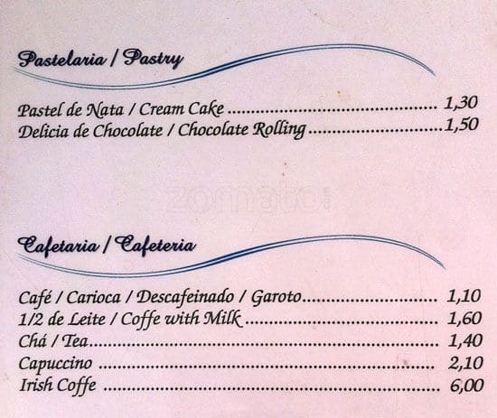 Menu em La Rúcula restaurante, Lisboa, Rossio dos Olivais