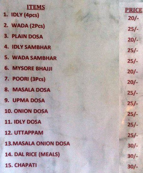 Menu at Deccan Food Place, Hyderabad