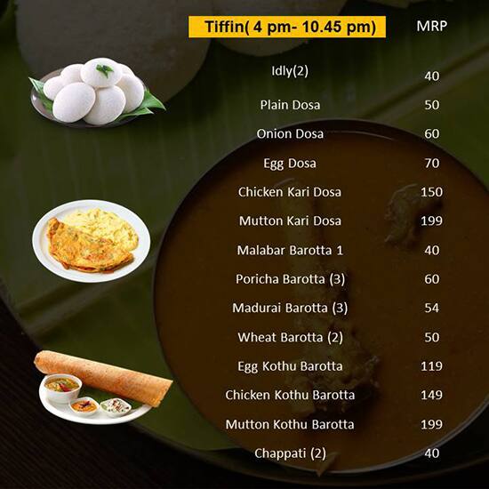 Menu of FOGO - Military mess, Mogappair, Chennai