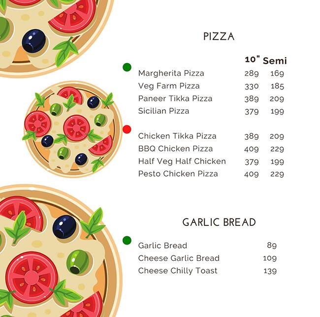 Menu of Make My Pizza, NIBM Road, Pune
