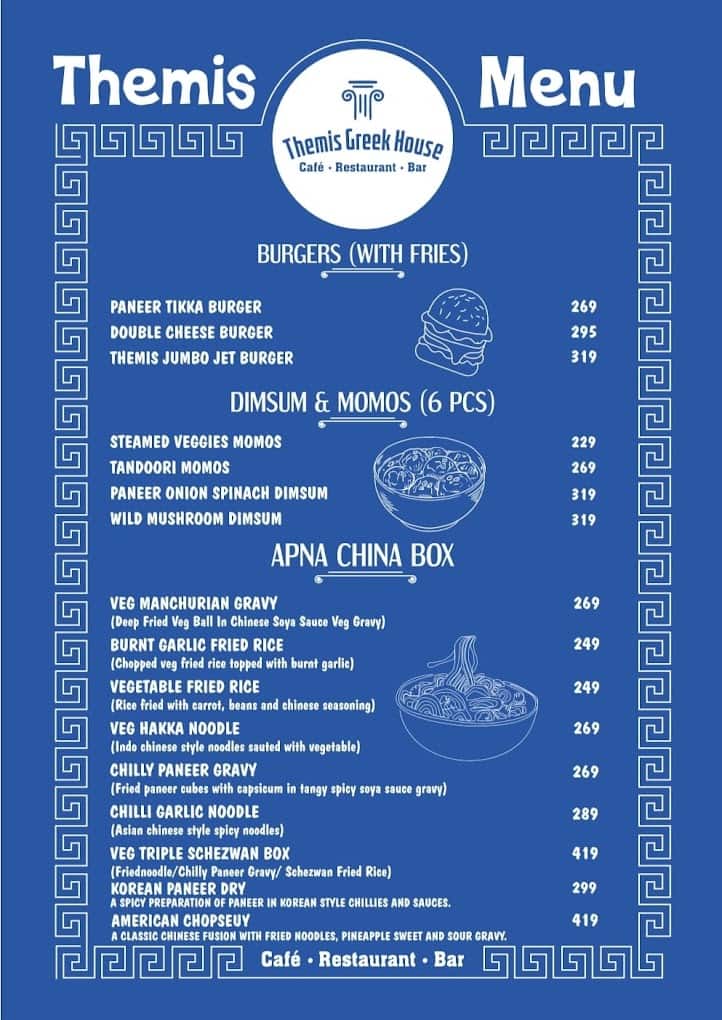 Menu of Themis Greek House, Murthal, New Delhi