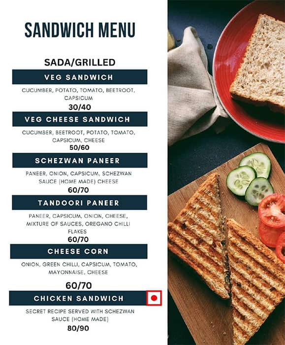 Menu of Rajesh Snack's, Chembur, Mumbai