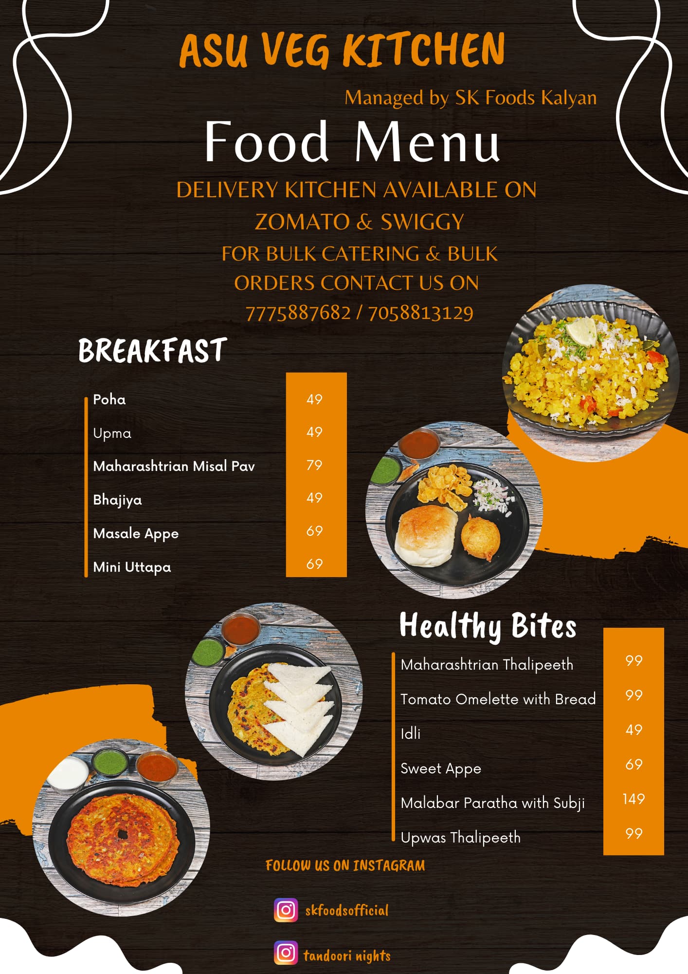 Menu of Asu Veg Kitchen, Badlapur, Thane
