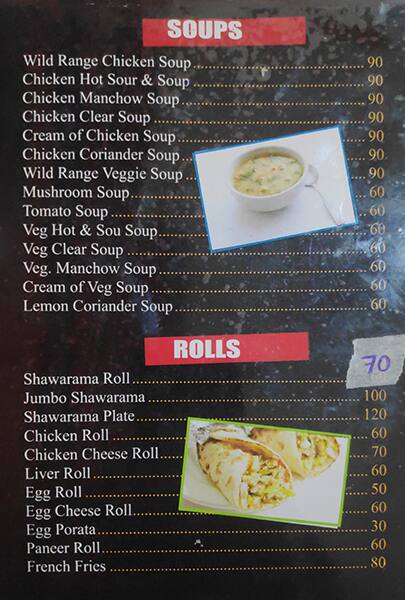 Menu at Wild Range Restaurant, Bengaluru, #87