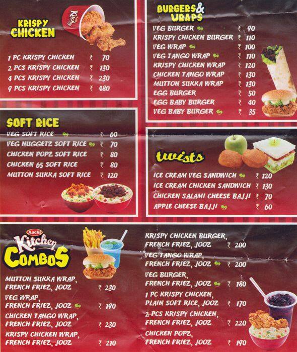 Aachi Kitchen Menu, Menu for Aachi Kitchen, Anna Nagar East, Chennai ...