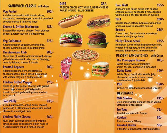 Menu at Talk Bread, Mumbai