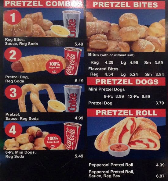 Pretzelmaker Menu, Menu for Pretzelmaker, San Marcos, San Marcos ...