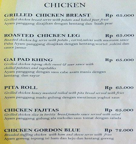Carta de Bagus Resto & Bar, Kuta, Jl. Wana Segara No.31