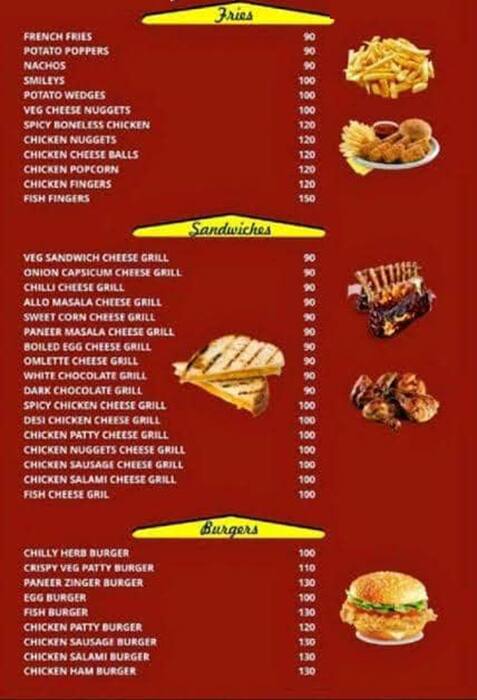 Menu of Dee Snack House, Yelahanka, Bangalore