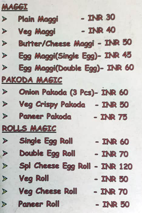 Menu of Chai Code, Bannerghatta Road, Bangalore