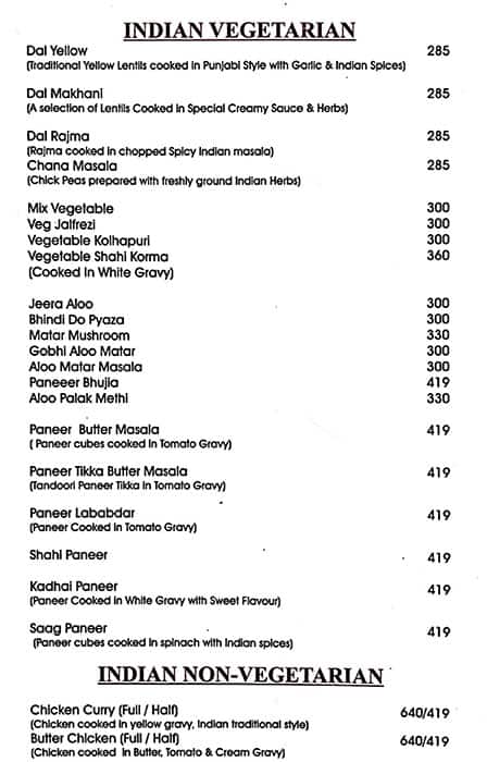 Menu at MJ Restaurant - MJ Residency, Dehradun