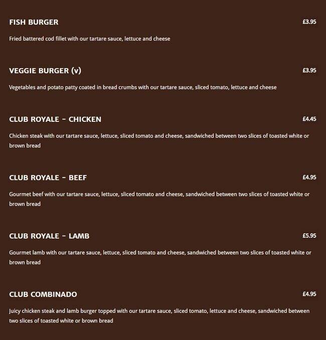 Carta de comida rápida Lahore Grill, Londres, 427 High St N