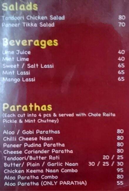 Menu at Chak De Restaurant, Kochi, X7HM+45J