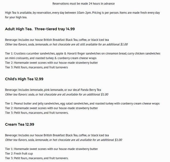 Menu at The Grey House Cafe, Port Orchard