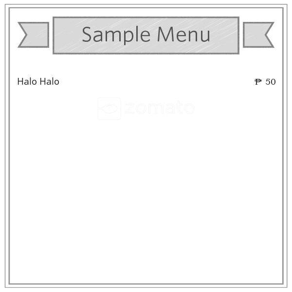 Menu at Alice Halo Halo, Cebu City, Ground Floor