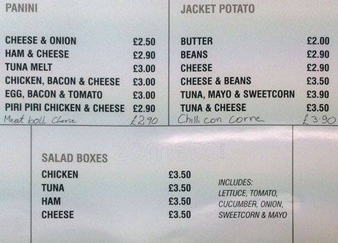 Menu at Sandwich Bar, Sidcup, 69 High Street