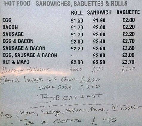 Menu at Sandwich Bar, Sidcup, 69 High Street