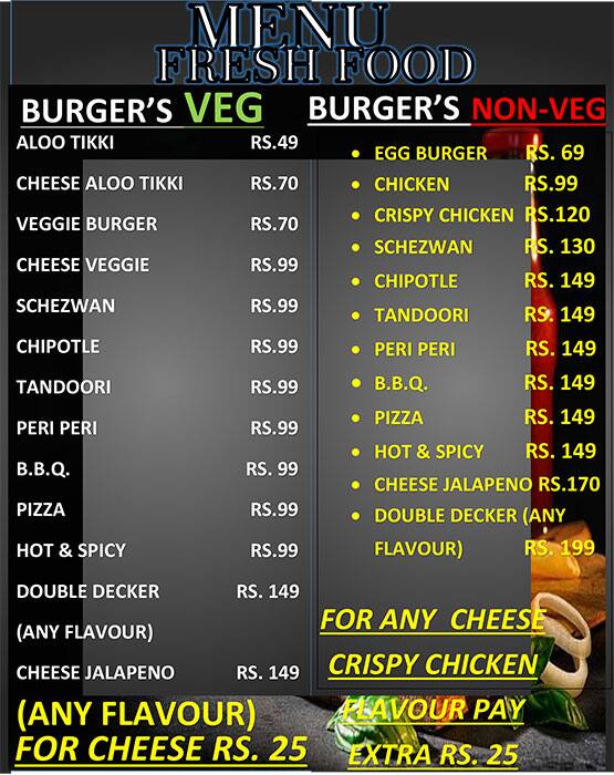 Menu of Sam's Kitchen, Kandivali West, Mumbai