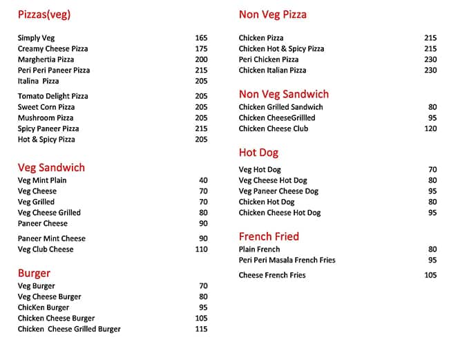Menu of Eat Max, Adikmet, Hyderabad
