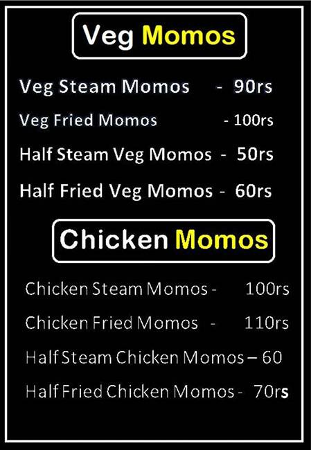 Menu of Hot And Spicy Momos, Nigdi, Pune