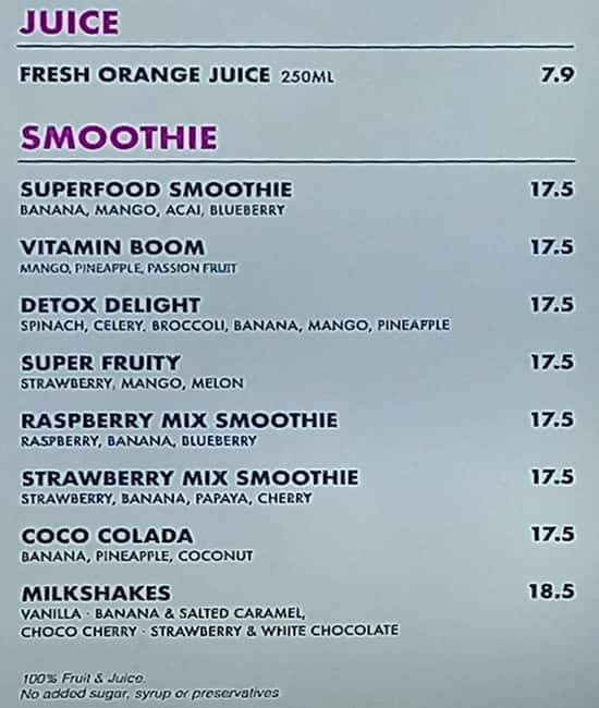 Menu of Katrina Coffee & Cakes, DIFC, Dubai