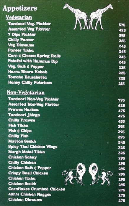 Menu at Attitude Returns, Gurugram, C-002