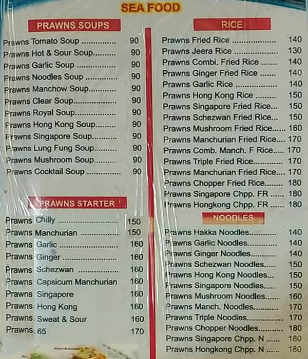 Menu at New Chinese Point, Mumbai, Shop 10