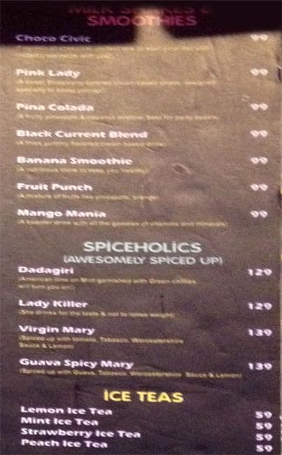 Menu at MOCKTAIL SHOTS (Vastrapur), Ahmedabad, 3rd