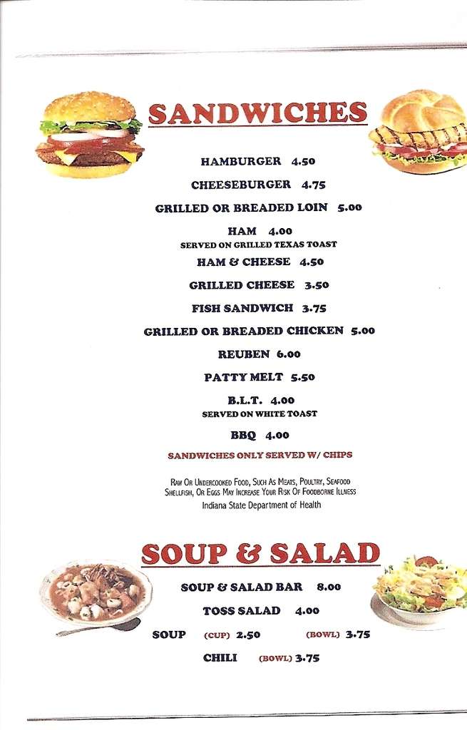 Menu at American Legion Post 81 pub & bar, Monticello