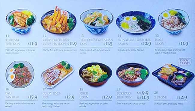 Menu at Isshin Healthy Food fast food, Melbourne