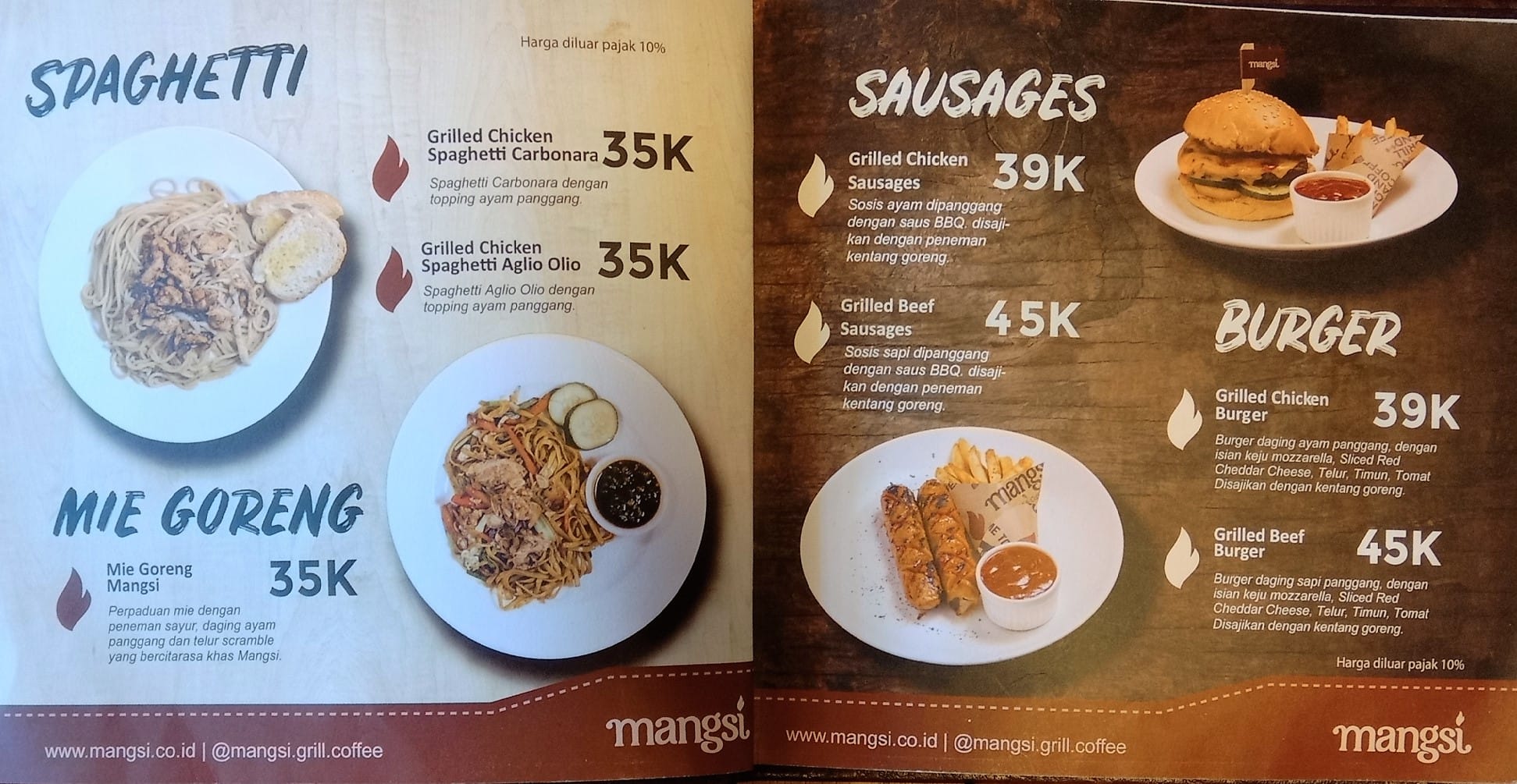 Menu at Mangsi Grill Master cafe, Mengwi