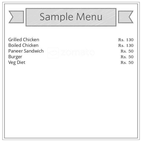 Menu of The Gym Diet Cafe, Loni, Ghaziabad