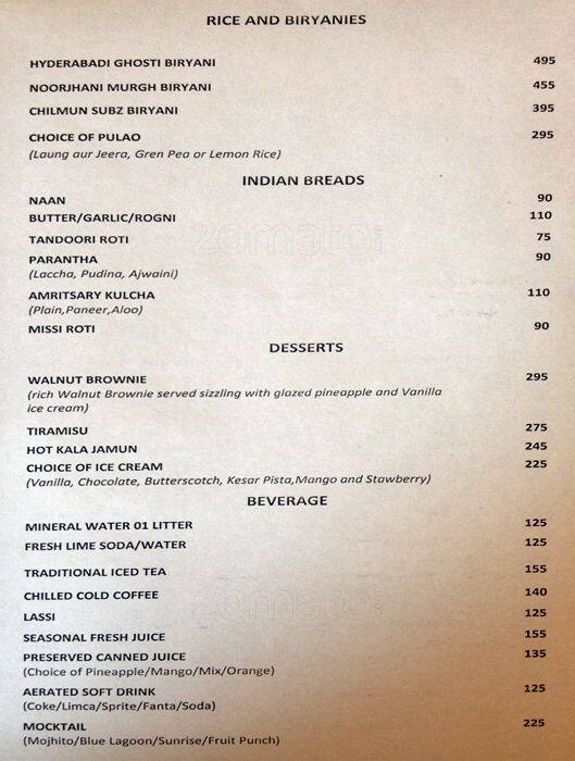 Menu at Crystal Bar - Golden Tulip, New Delhi, F56P+XMW