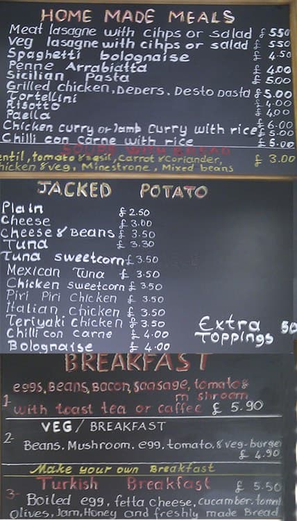 Menu at Camden Deli pub & bar, London