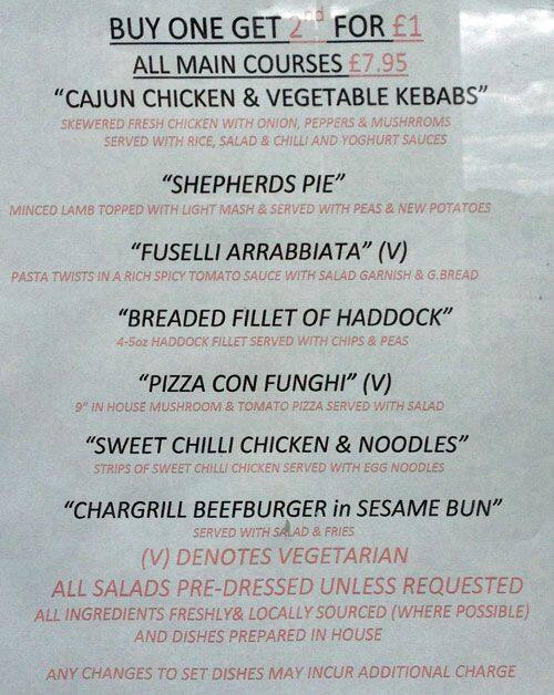 Menu at Abbey Lodge Hotel pub & bar, Edinburgh