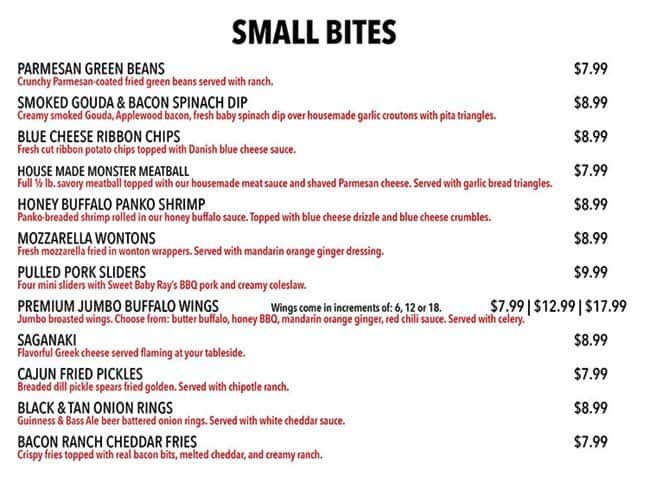 Menu at Metro Grill & Bar, Joliet