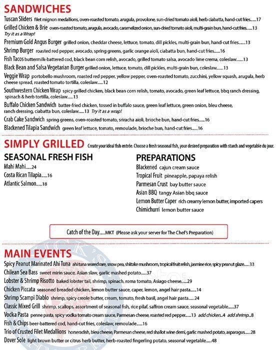 Menu at Nick's Fishmarket Grill and Bar, Chicago, 222 W Merchandise ...