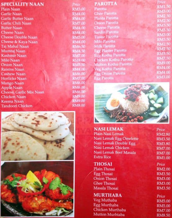 Thalappakatti Briyani Menu, Menu for Thalappakatti Briyani, Kuala ...