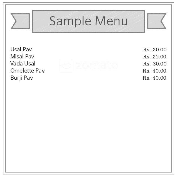 Menu of The CSK Restaurant, Dahisar West, Mumbai