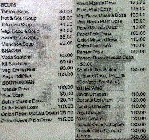 Rozy Restaurant Menu, Menu for Rozy Restaurant, Lajpat Nagar 2, New ...