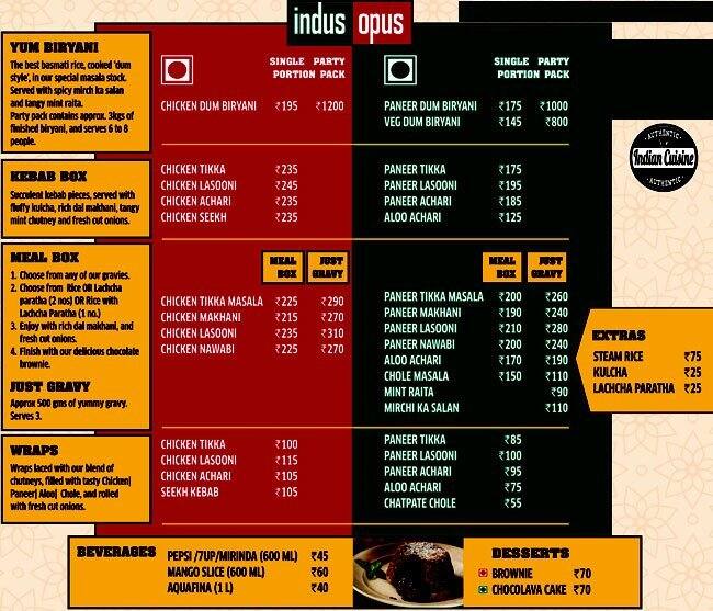 Indus Opus Menu, Menu for Indus Opus, Chandivali, Mumbai - Zomato