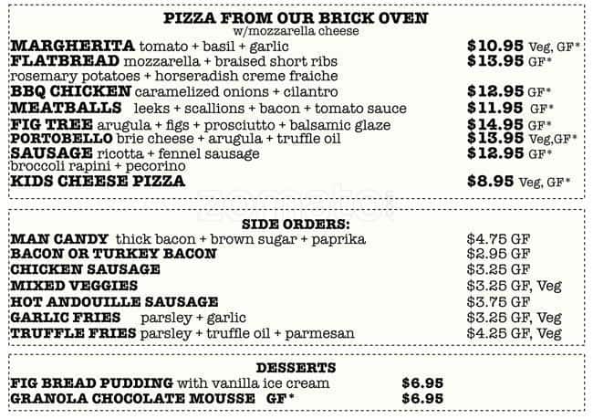 Menu at Fig Tree Cafe Hillcrest, San Diego