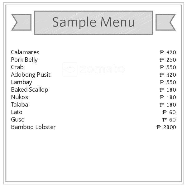 Menu at Salo Salo Sutukil restaurant, Lapu-Lapu City