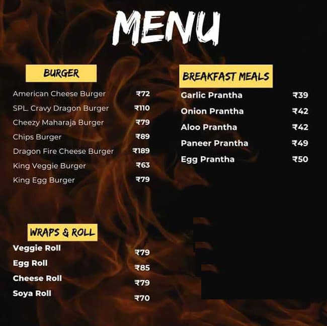 Menu of Crav-e-Dragon Bites, Model Town, Patiala