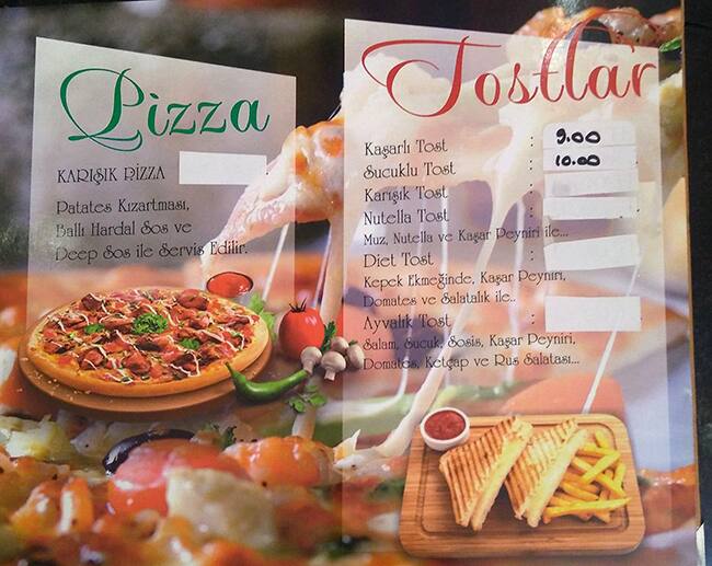 Menu at Ekin Simit Evi, Istanbul, 58. Blv Cd No:114