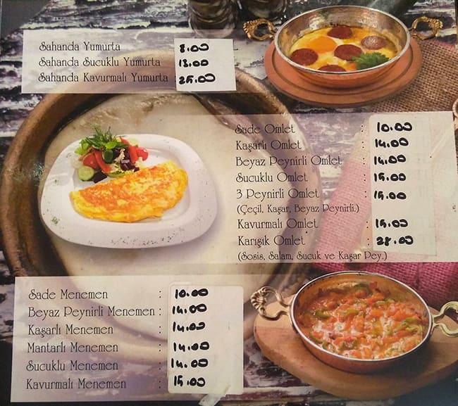 Menu at Ekin Simit Evi, Istanbul, 58. Blv Cd No:114